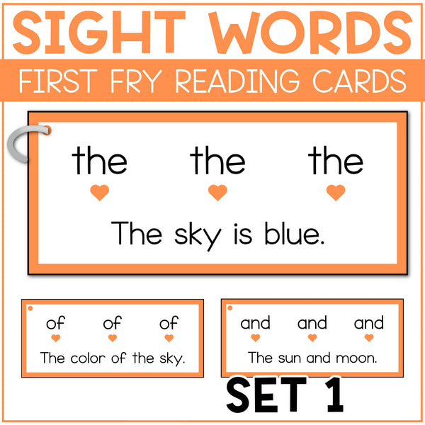 First 100 Fry Sight Words Reading Cards – Crafted Printable
