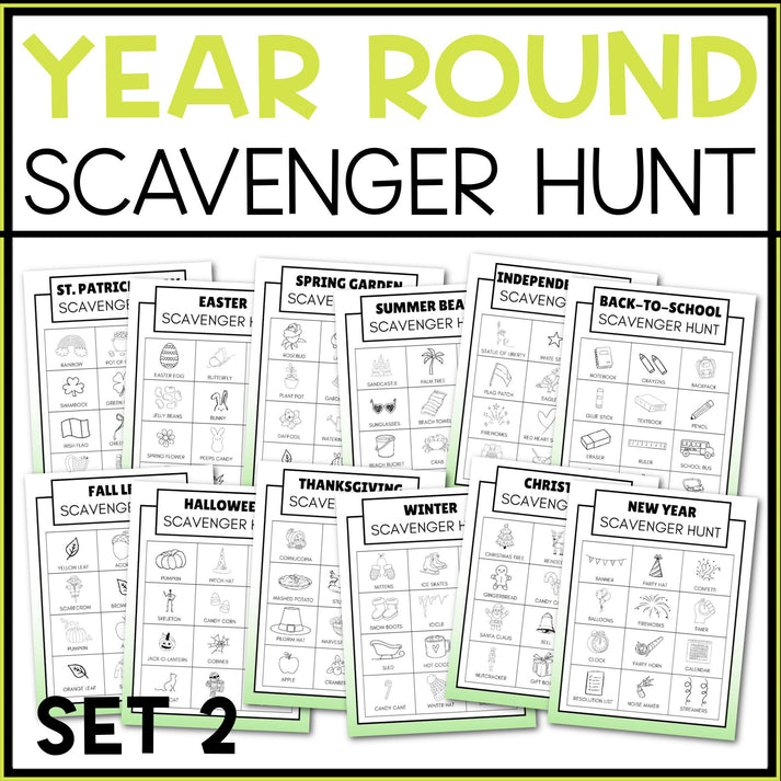 Year Long Scavenger Hunt – Crafted Printable