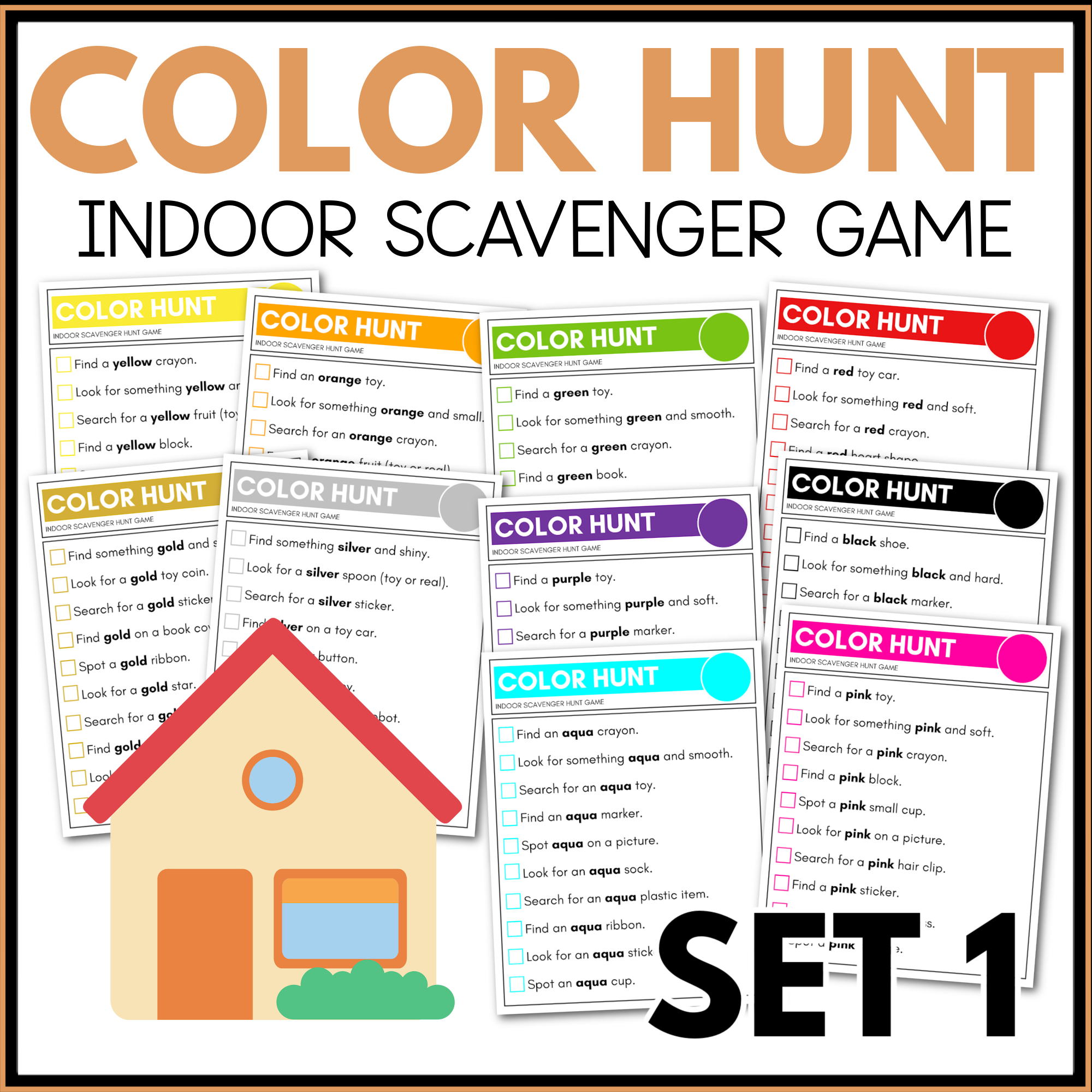 COLOR INDOOR SCAVENGER HUNT – Crafted Printable