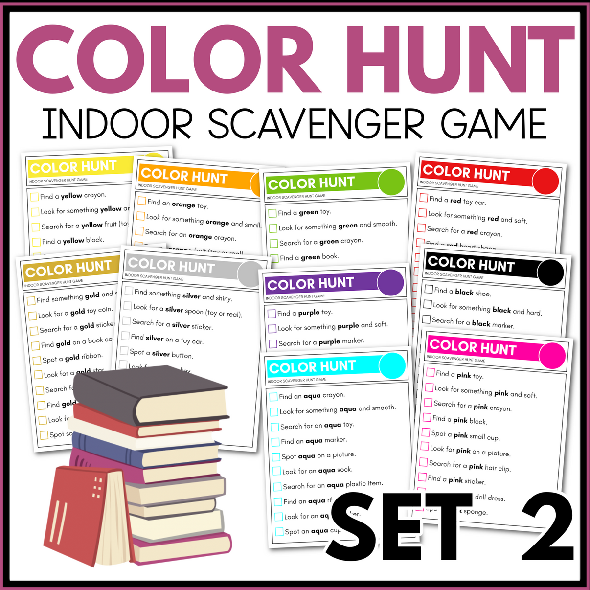 COLOR INDOOR SCAVENGER HUNT – Crafted Printable
