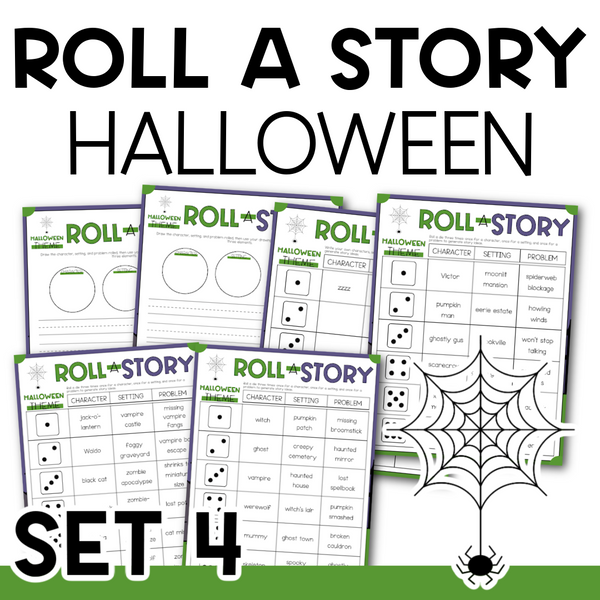 Roll a Story Halloween Printable Commercial Use – Crafted Printable